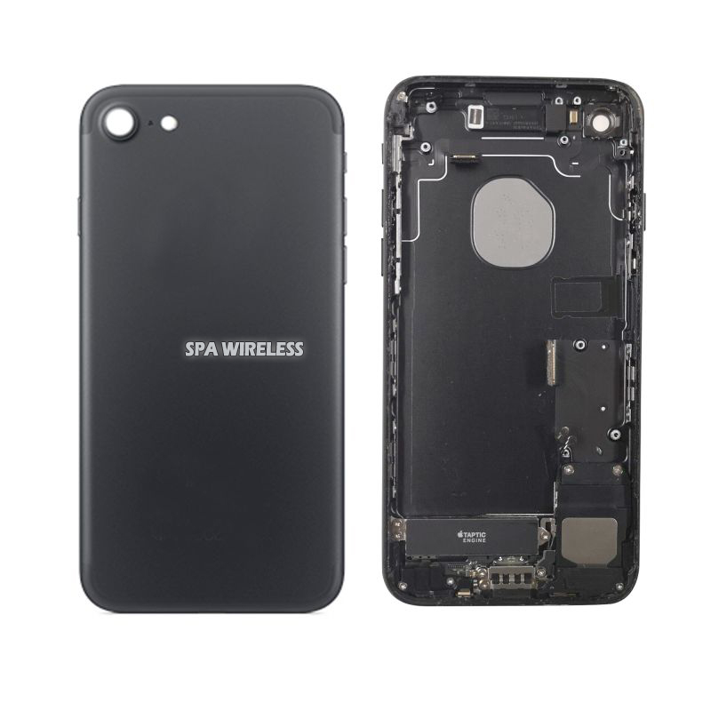 iPhone 7 - Back Cover With FULL HOUSING PARTS - Matt Black